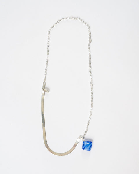 Santangelo High on Hope Alta Necklace with Blue Murano Glass Curated at Jake and Jones.