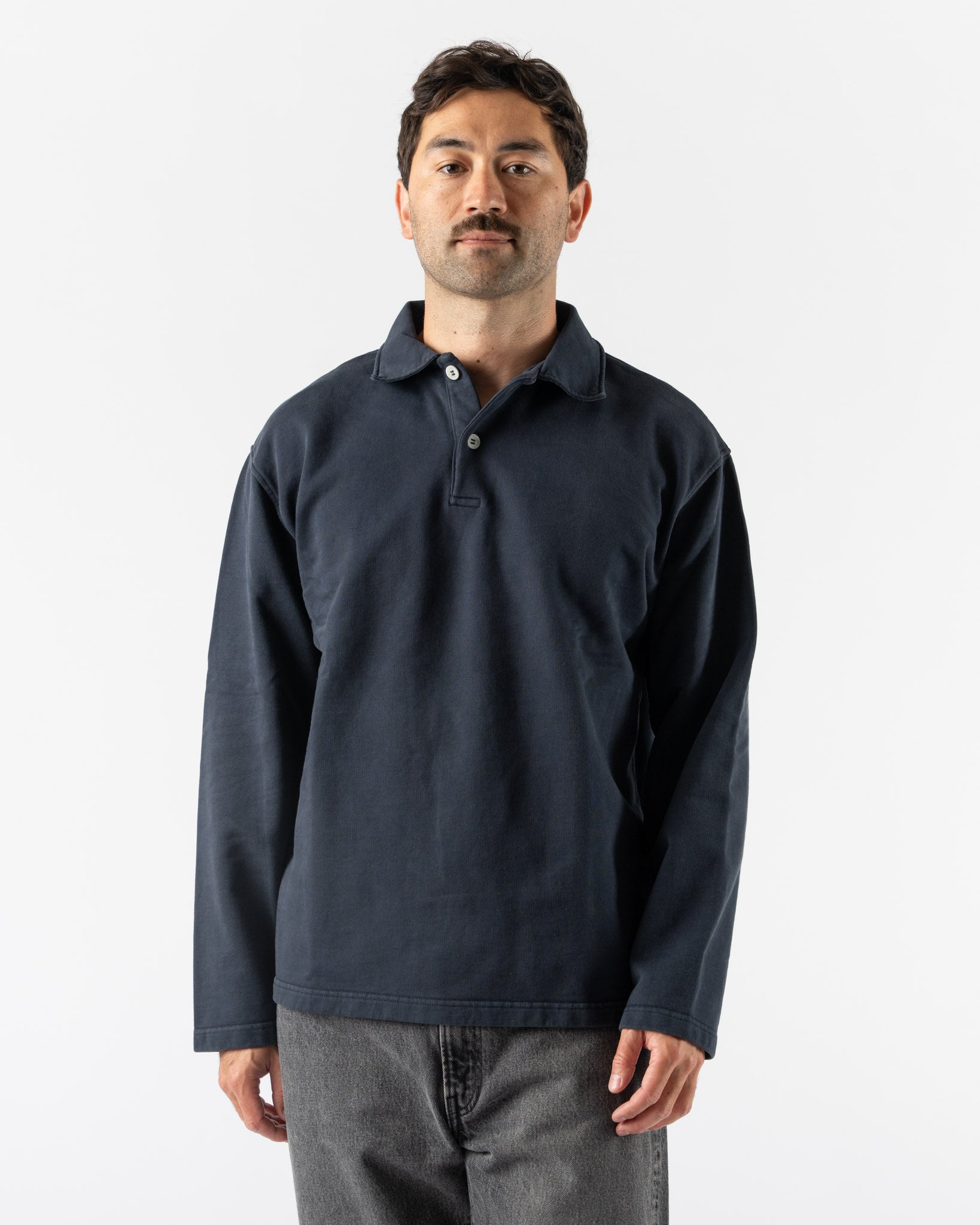 Another Aspect Another Polo Shirt 1.0 in Night Sky Navy Curated at Jake ...