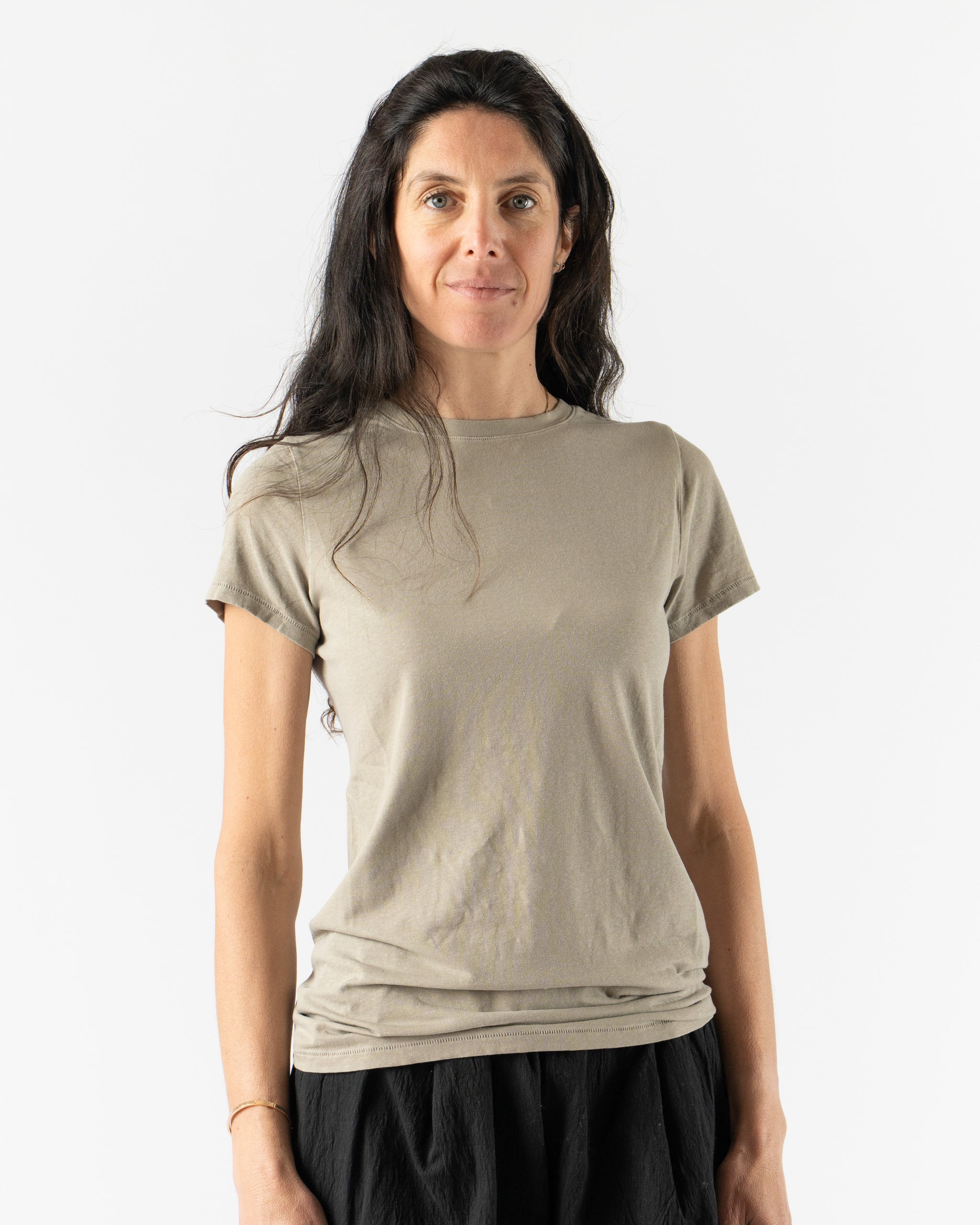 Lauren Manoogian Bias Baby Tee in Washed Black Curated at Jake and Jones