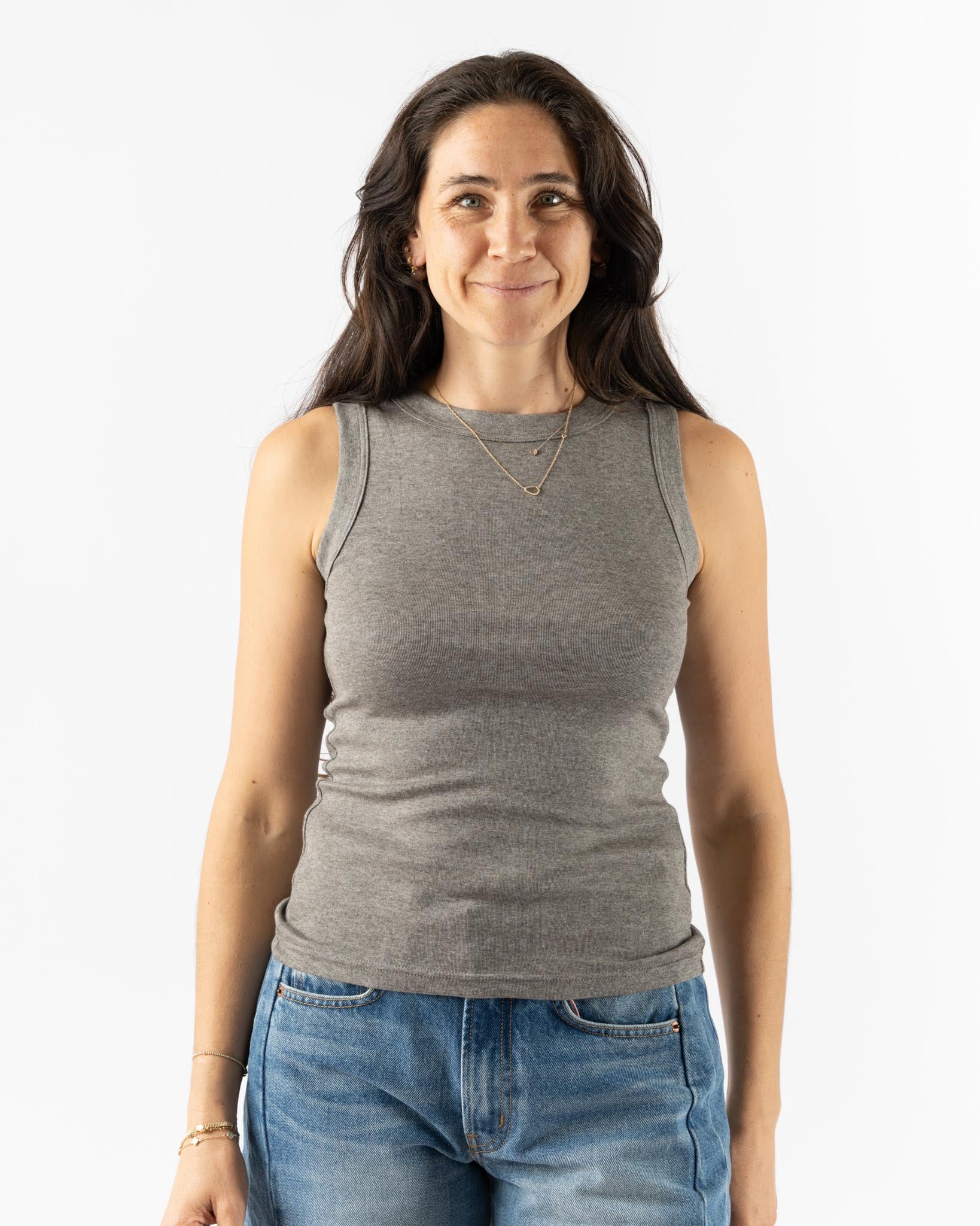 Ichi Antiquités YAK Tank Top in Gray Curated at Jake and Jones