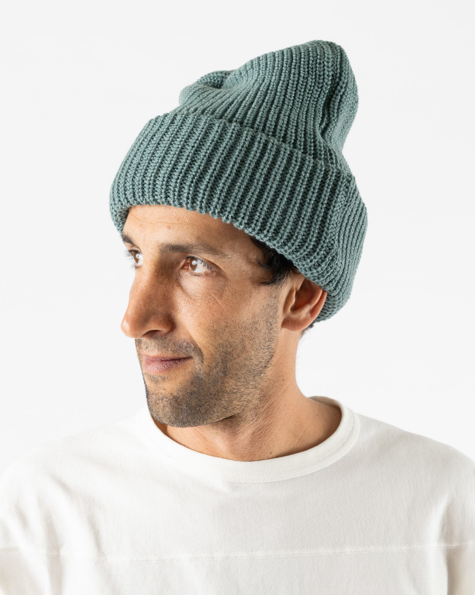ROTOTO 5075 Cozy Chunkie Beanie in Cadet Blue Curated at Jake and Jones