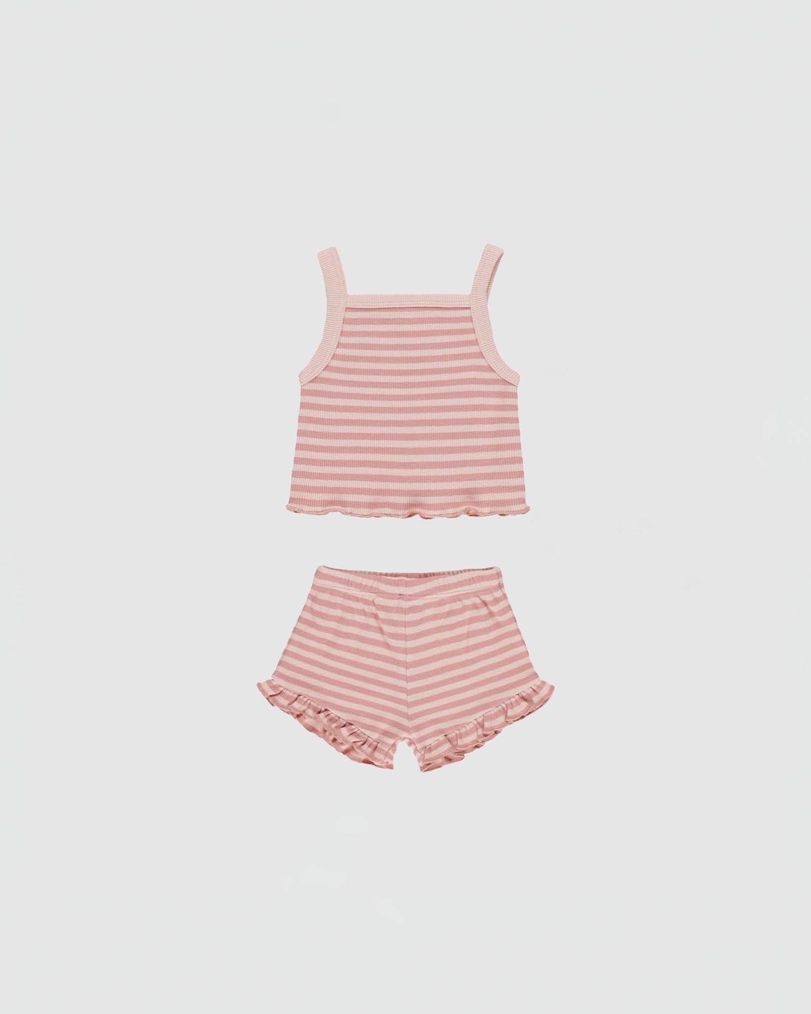 Quincy Mae Evie Tank + Shortie Set in Pink Stripe Curated at Jake and Jones