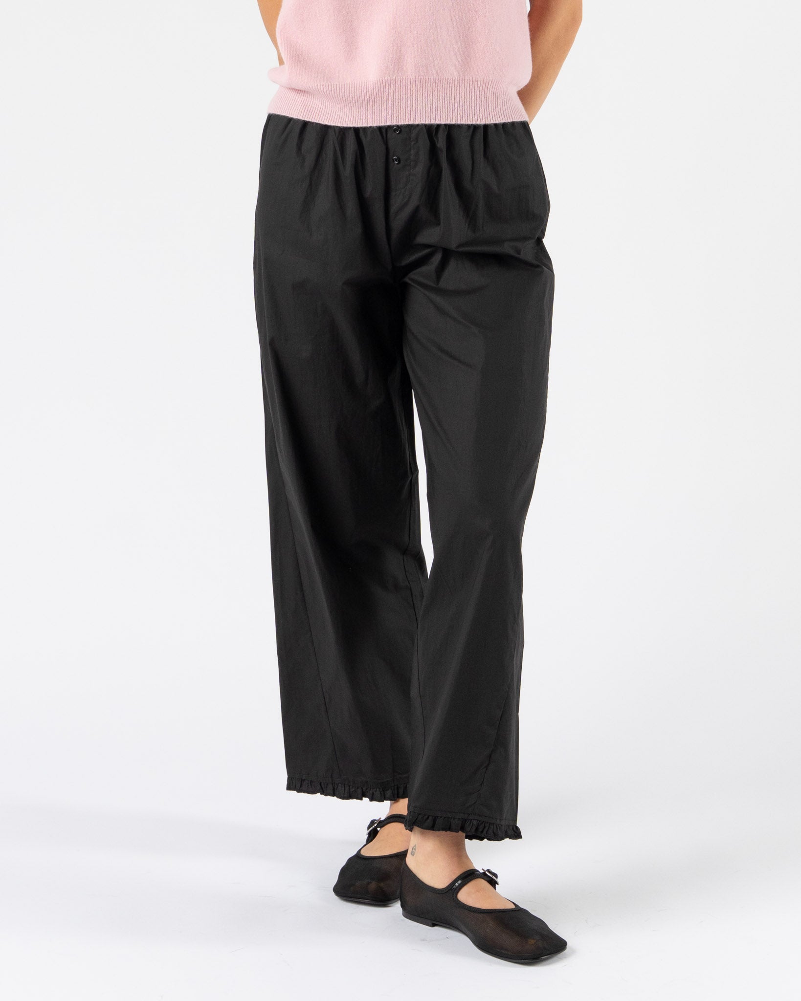 Deiji Studios Flounce Pant in Black Curated at Jake and Jones