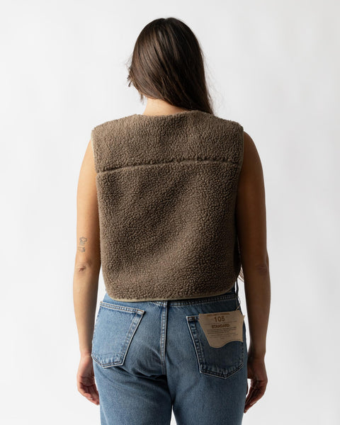 Satta Leaf Vest in Brown Curated at Jake and Jones