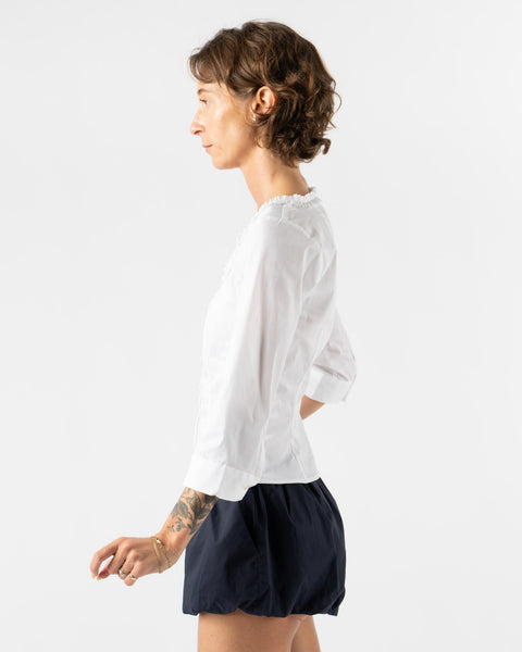Sandy Liang Simona Top in White Curated at Jake and Jones