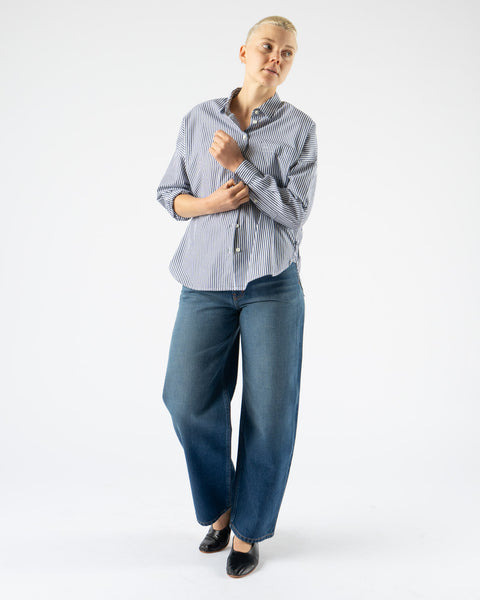 Alex Mill Jo Shirt in Green Stripe Curated at Jake and Jones