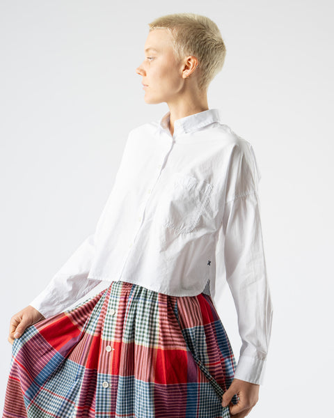 Alex Mill Cropped Jo Shirt in White Curated at Jake and Jones