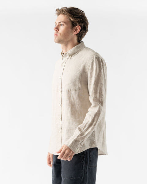Alex Mill Mill Shirt in Linen Navy Curated at Jake and Jones