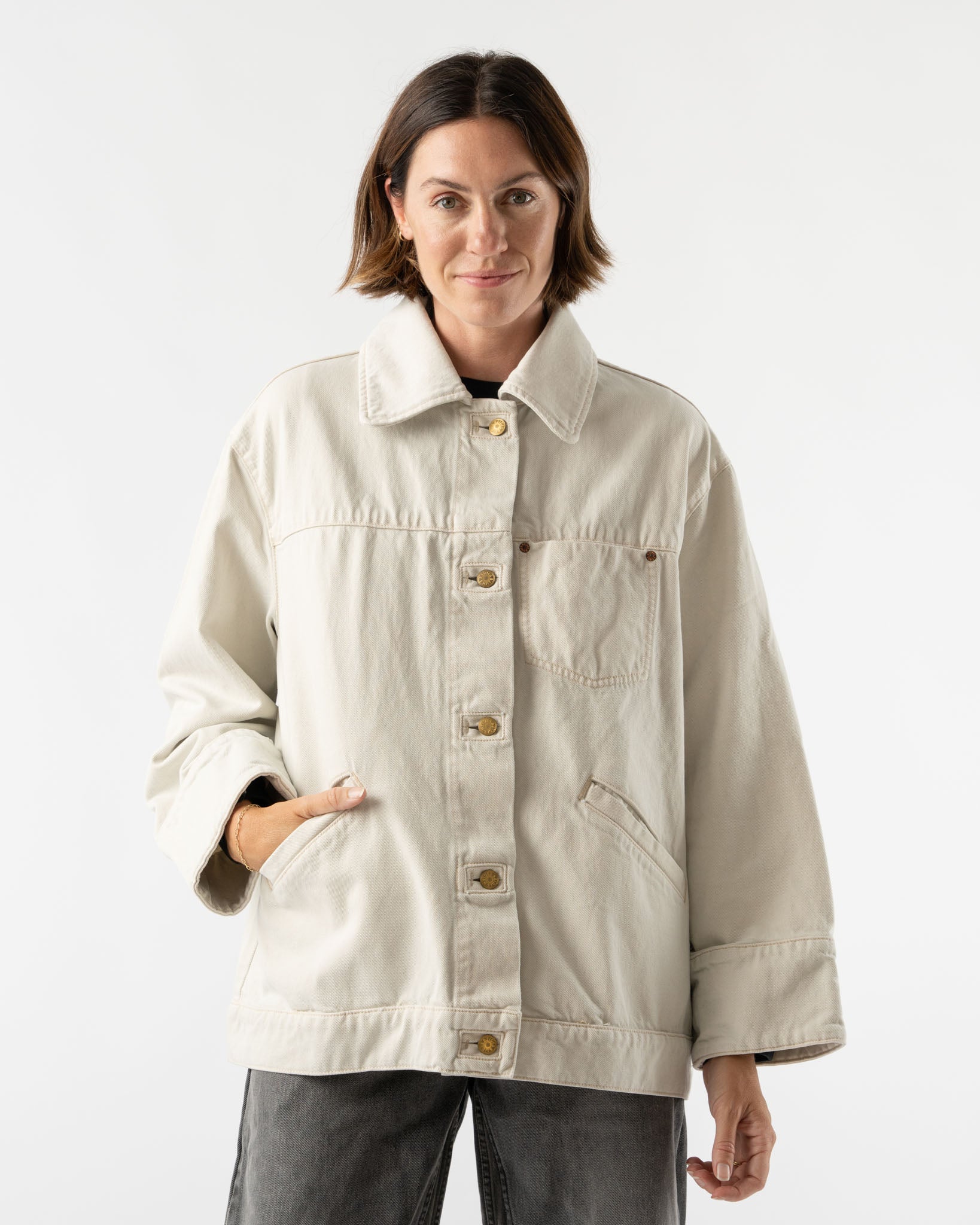 B Sides Cle Jacket in Tile White Curated at Jake and Jones