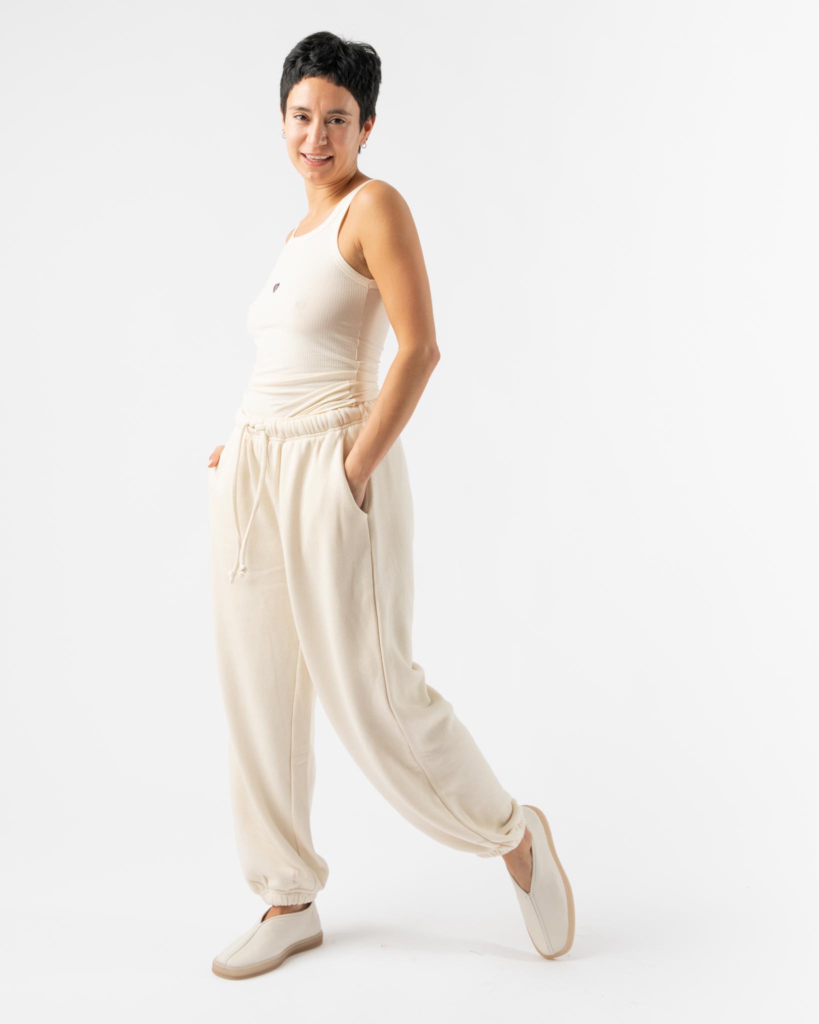 Baserange Heart Tank in Undyed Curated at Jake and Jones