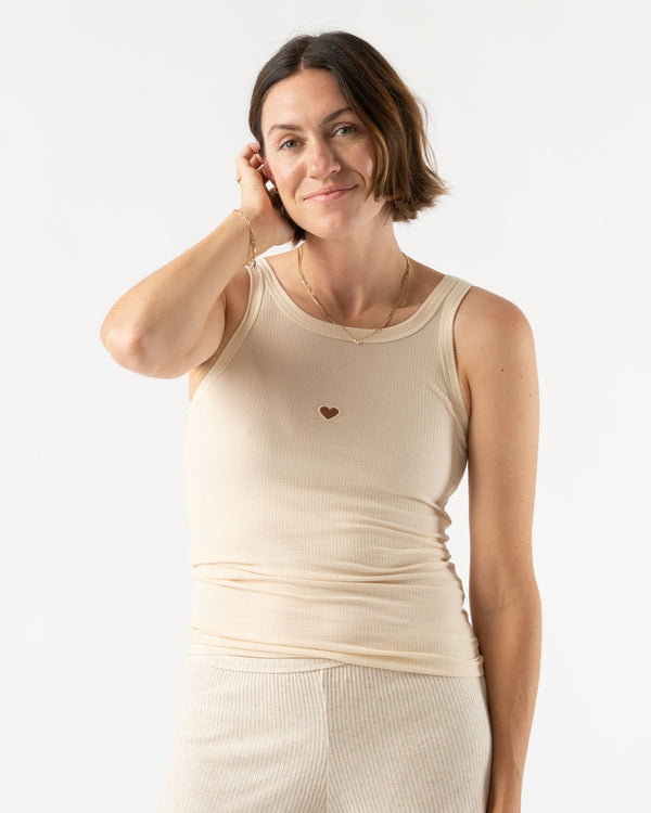 Baserange Heart Tank in Undyed Curated at Jake and Jones