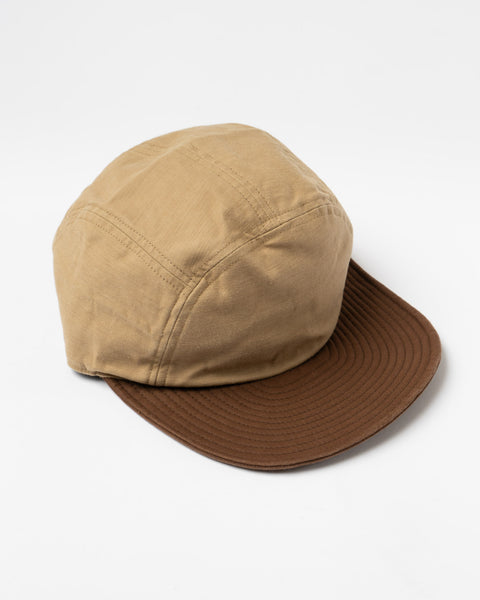 Câbleami Light Back Satin Soft Bill Cap in Beige/Brown Curated at Jake ...