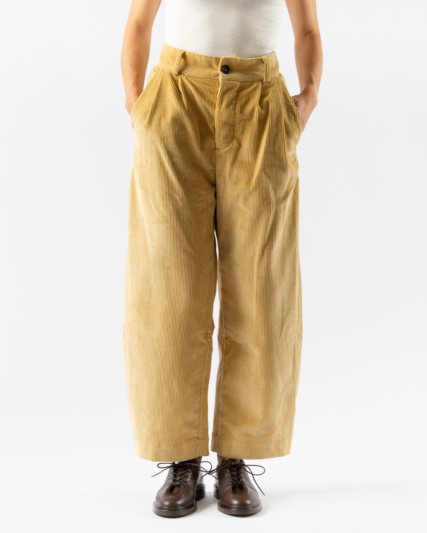Cawley British Cord Robby Trouser in Light Fawn Curated at Jake and Jones