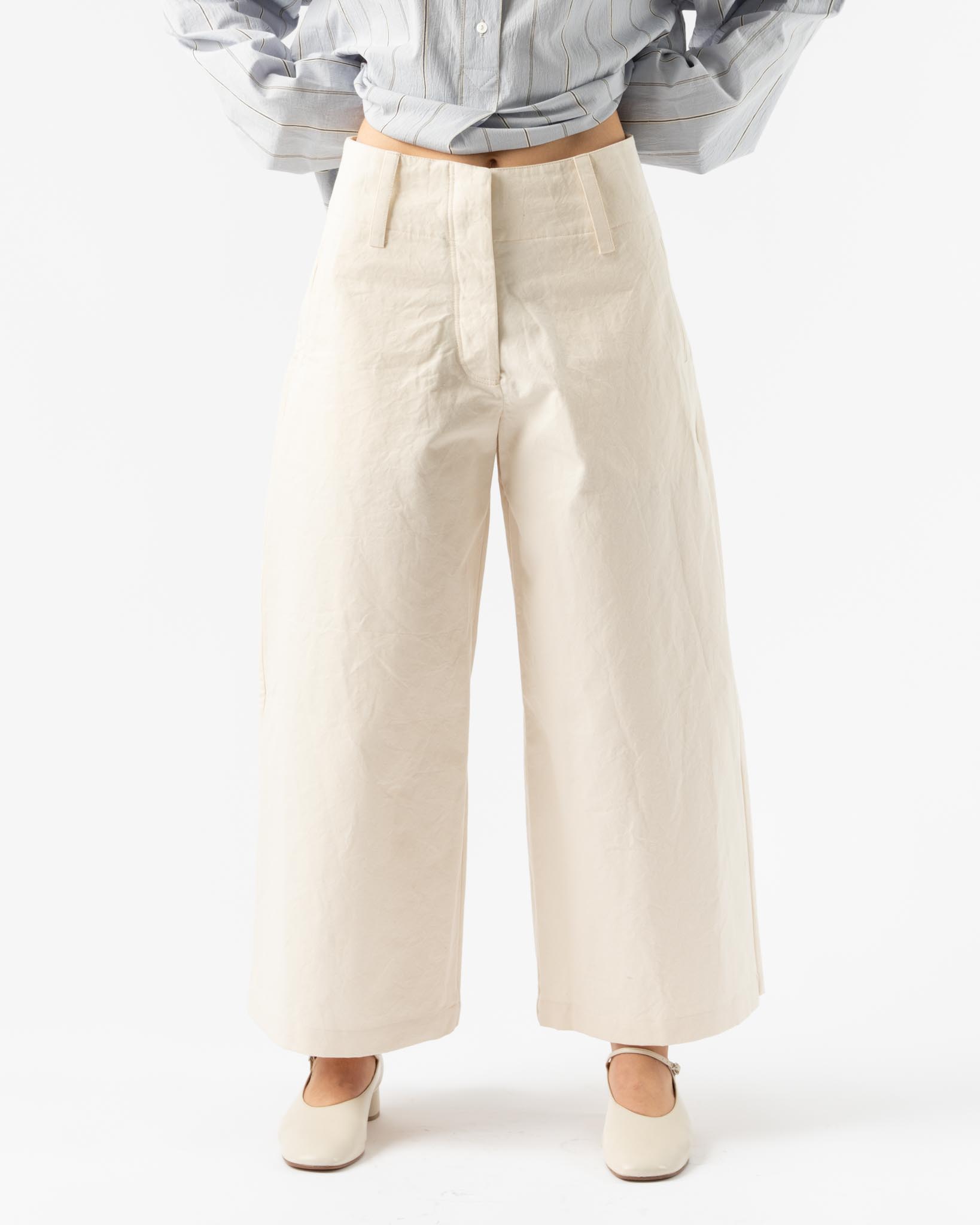 Cawley Grace Trouser in Ecru Curated at Jake and Jones