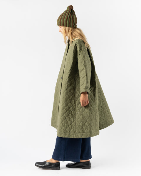 Cawley British Dry Oilskin Roo Coat in Army Curated at Jake and Jones