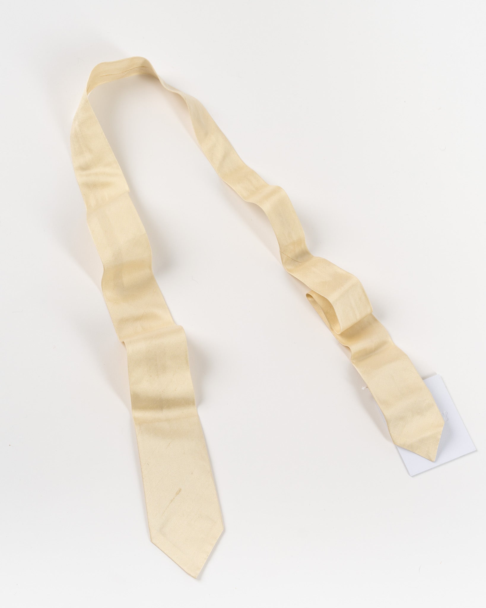 Cawley Silk Douppion Tie in Ivory Curated at Jake and Jones