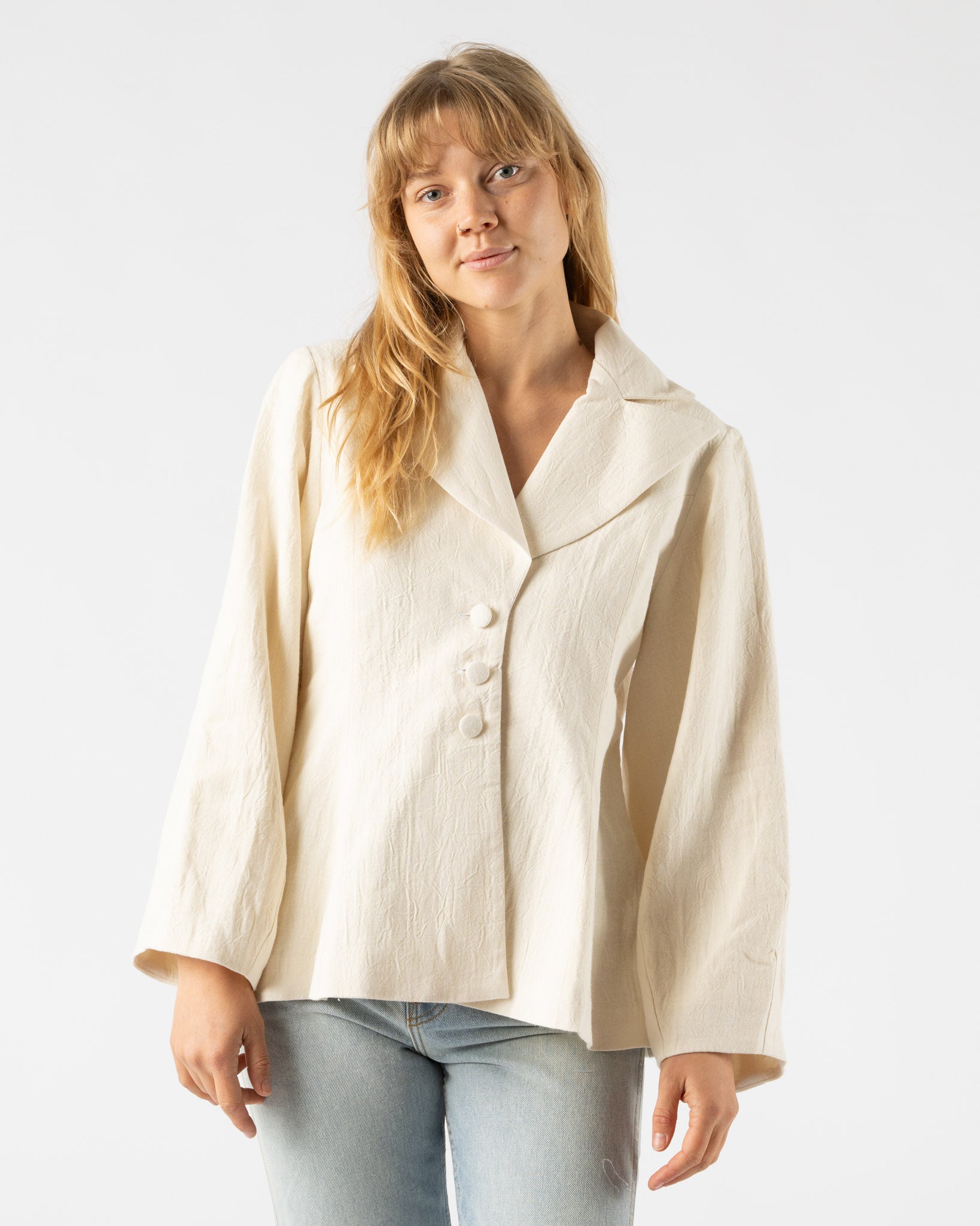 Cawley Tender Blazer in Ecru Curated at Jake and Jones