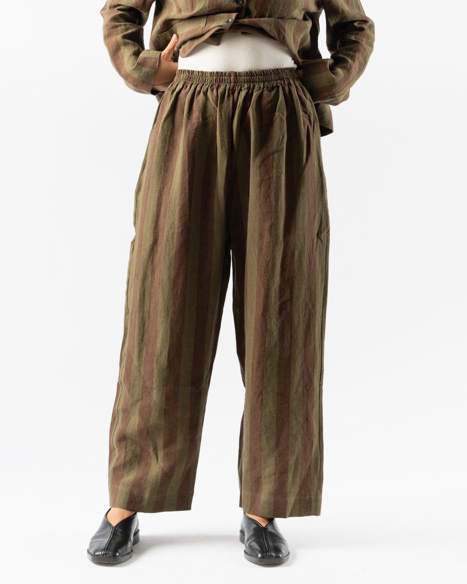 Cawley Luna Trouser in Forest/Chocolate Curated at Jake and Jones