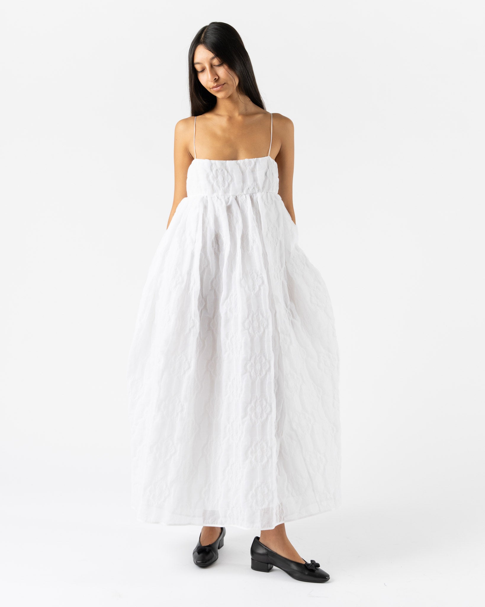 Cecilie Bahnsen Vilma Dress in White Curated at Jake and Jones