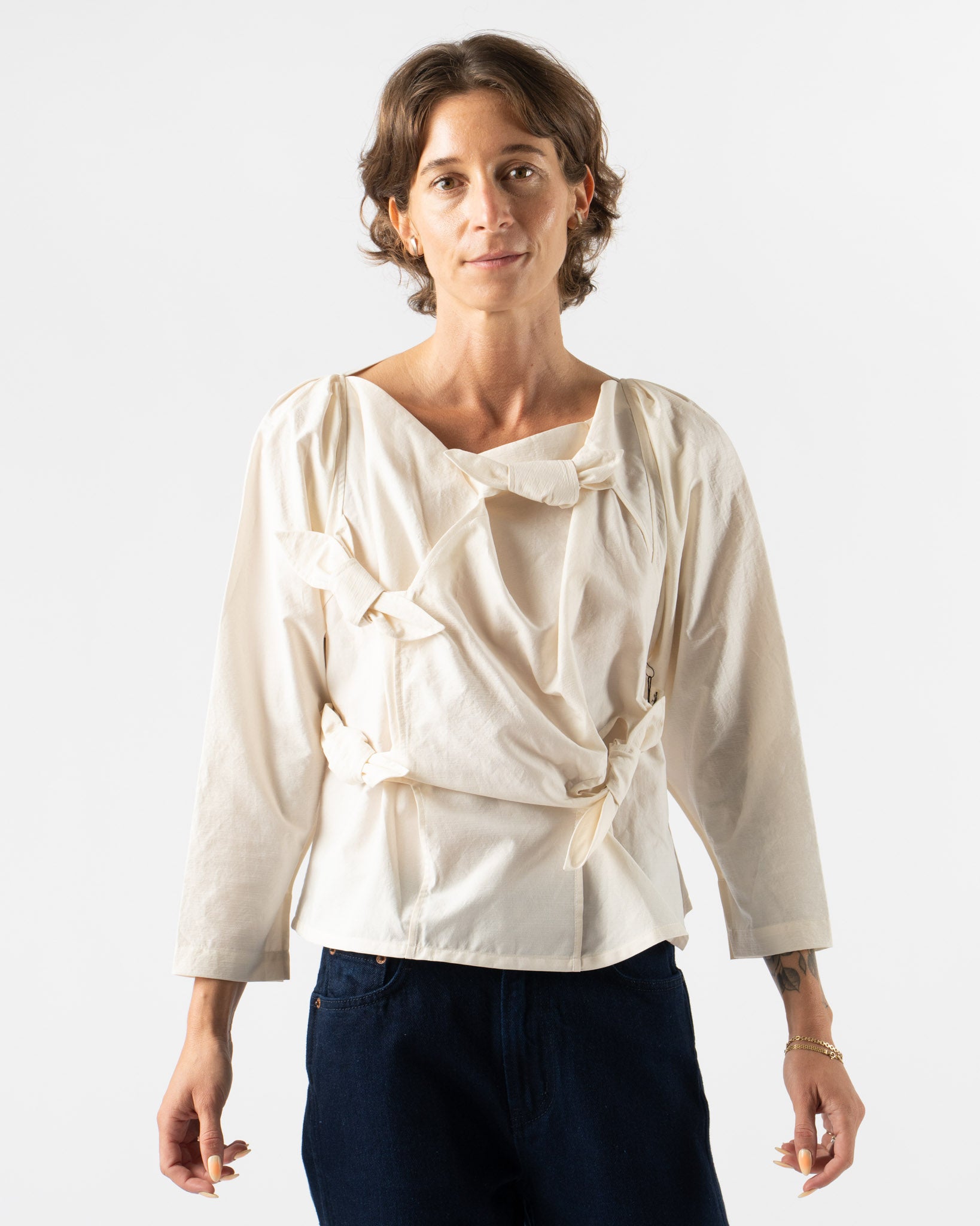 Chelsea Mak Petra Top in Cream Curated at Jake and Jones
