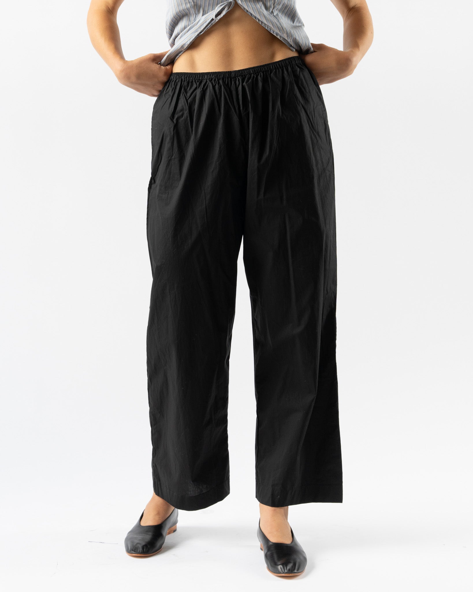 Deiji Studios Ease Trouser in Black Curated at Jake and Jones