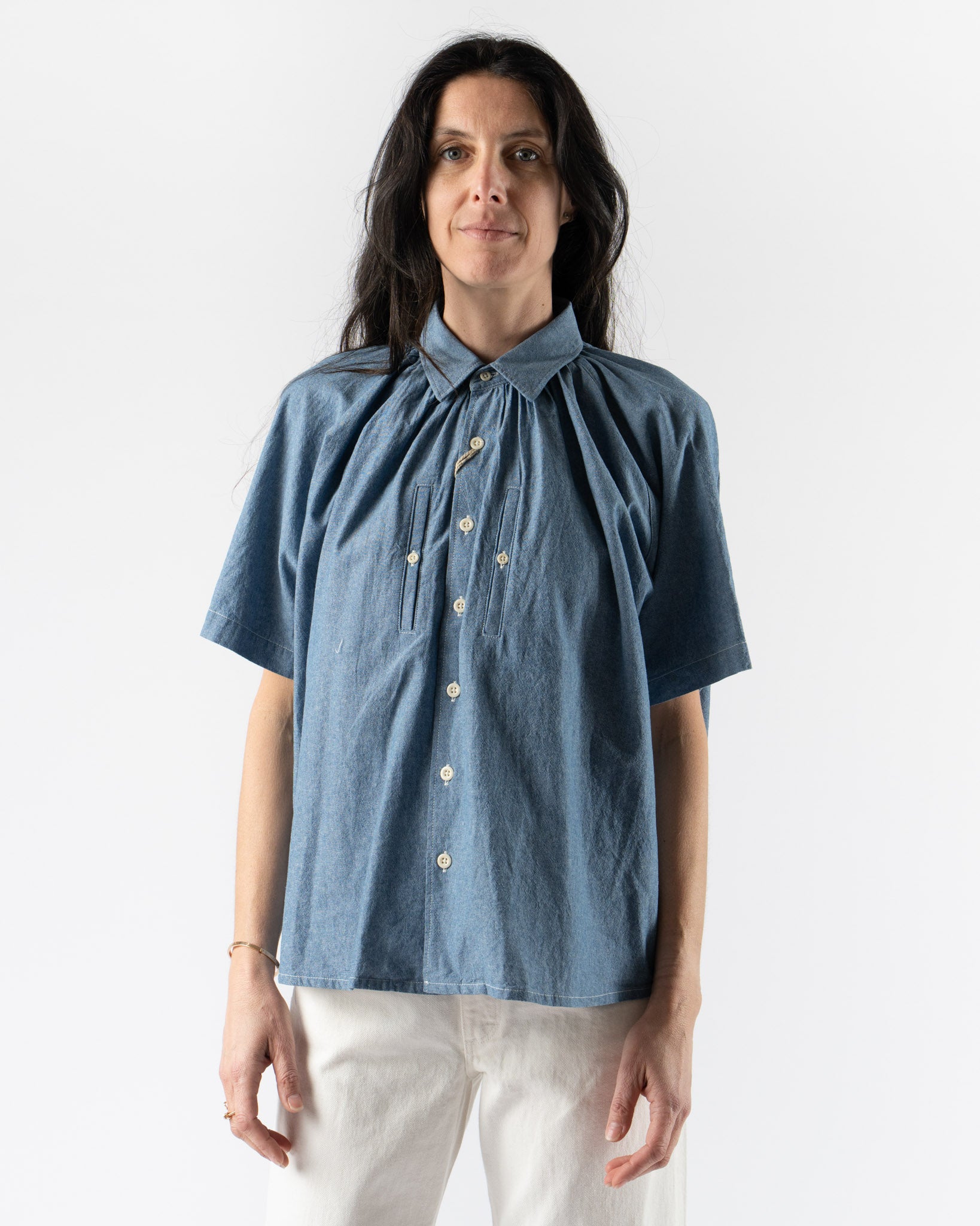 Engineered Garments LAB Shirt in Light Blue Curated at Jake and Jones
