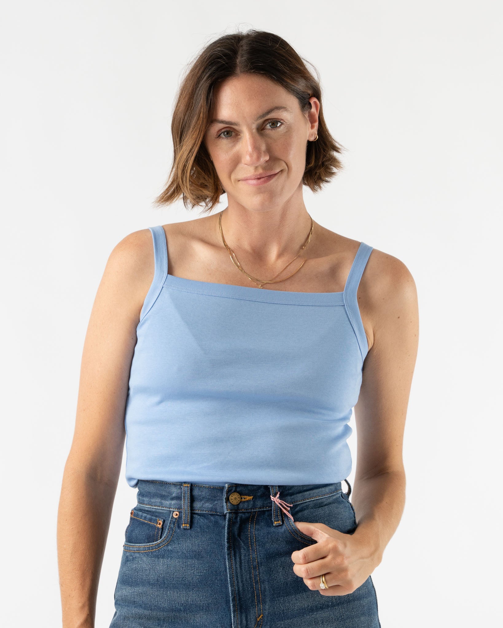 FLORE FLORE May Cami in Baby Blue Curated at Jake and Jones