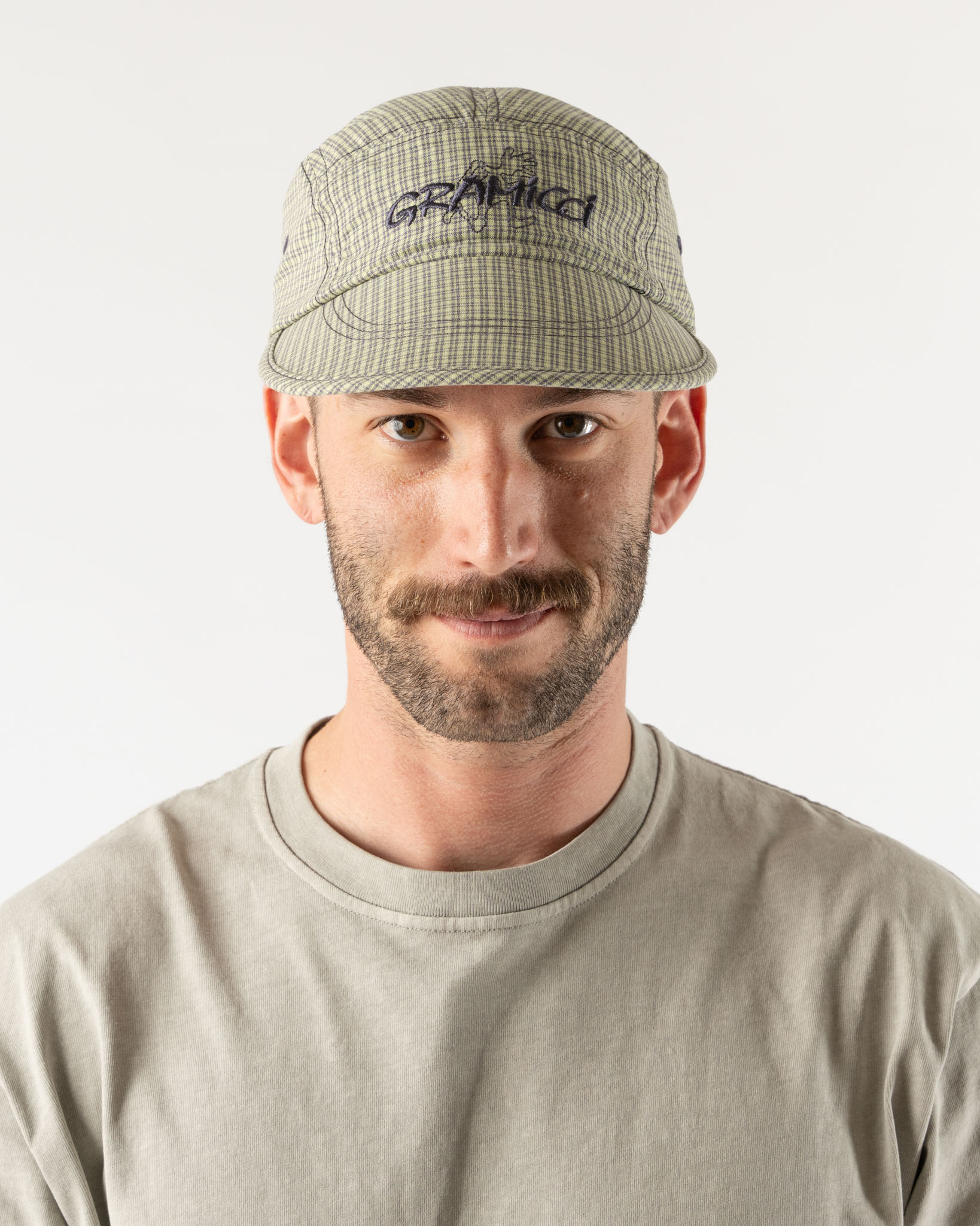 Gramicci Checkered Long Bill Cap in Sierra Check Mint Curated at Jake ...
