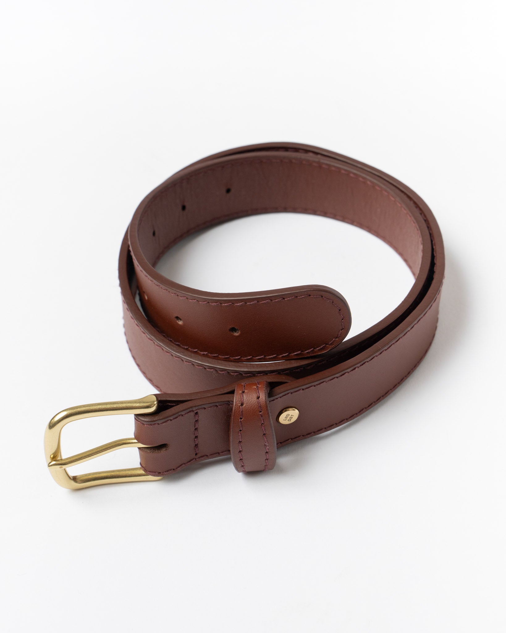 LINDQUIST Simple Belt II in Brick Vachetta Curated at Jake and Jones
