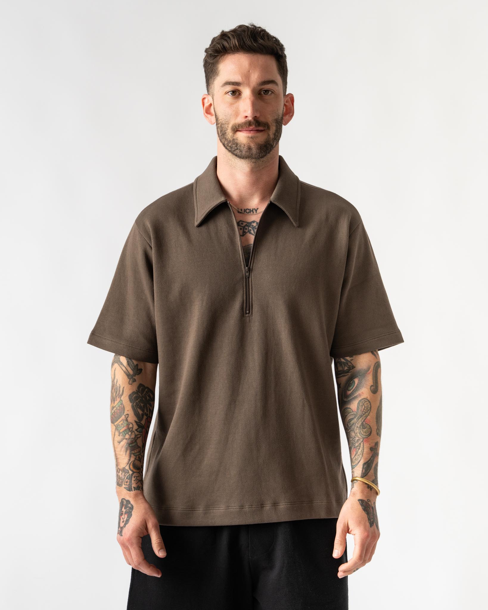 Lady White Co. LW460 Half Zip Jacket in Bark Curated at Jake and Jones