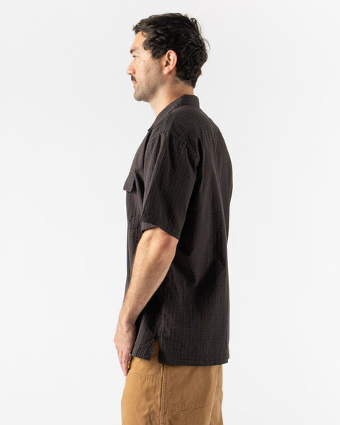 Pilgrim Surf + Supply Sam Plaid SS Shirt in Brown Curated at Jake and Jones