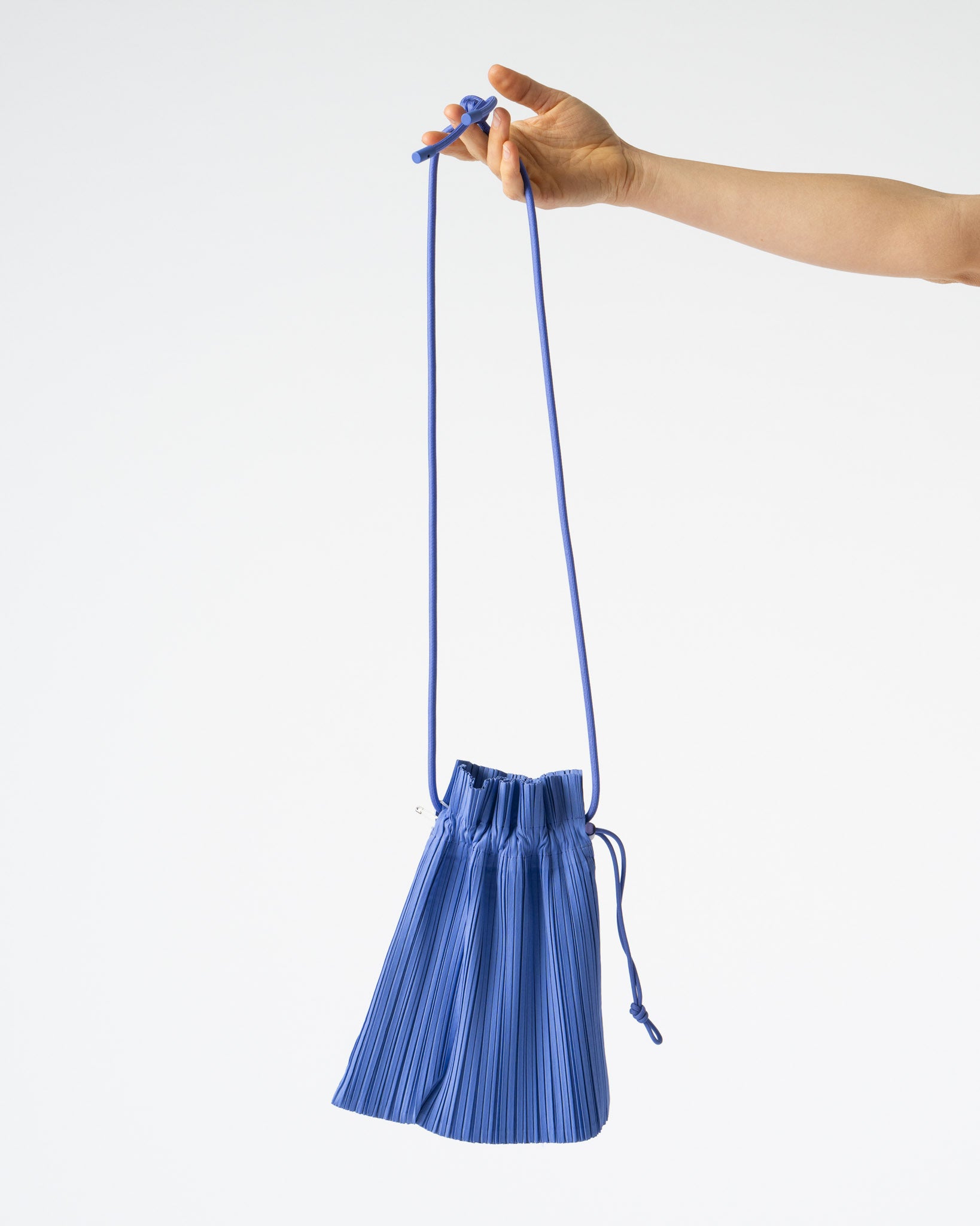 Pleats Please Issey Miyake Mini Pochette in Steel Blue Curated at Jake ...