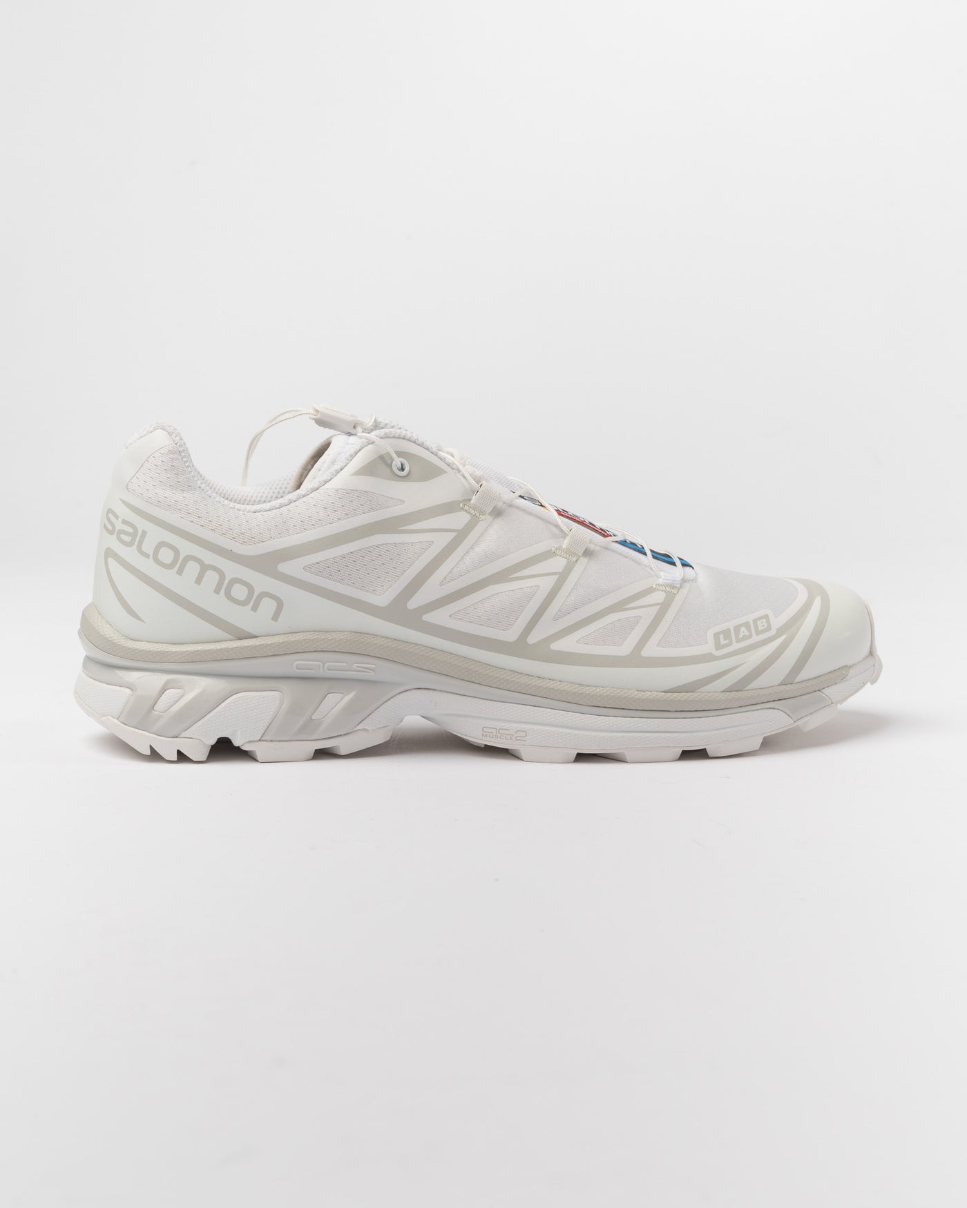 Salomon Womens XT-6 in White/White/Lunar Rock Curated at Jake and Jones