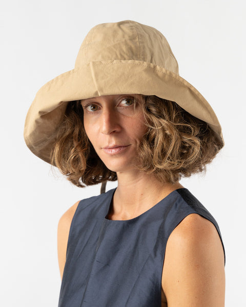Cawley British Dry Oilskin Sidney Sun Hat in Beige Curated at Jake and ...