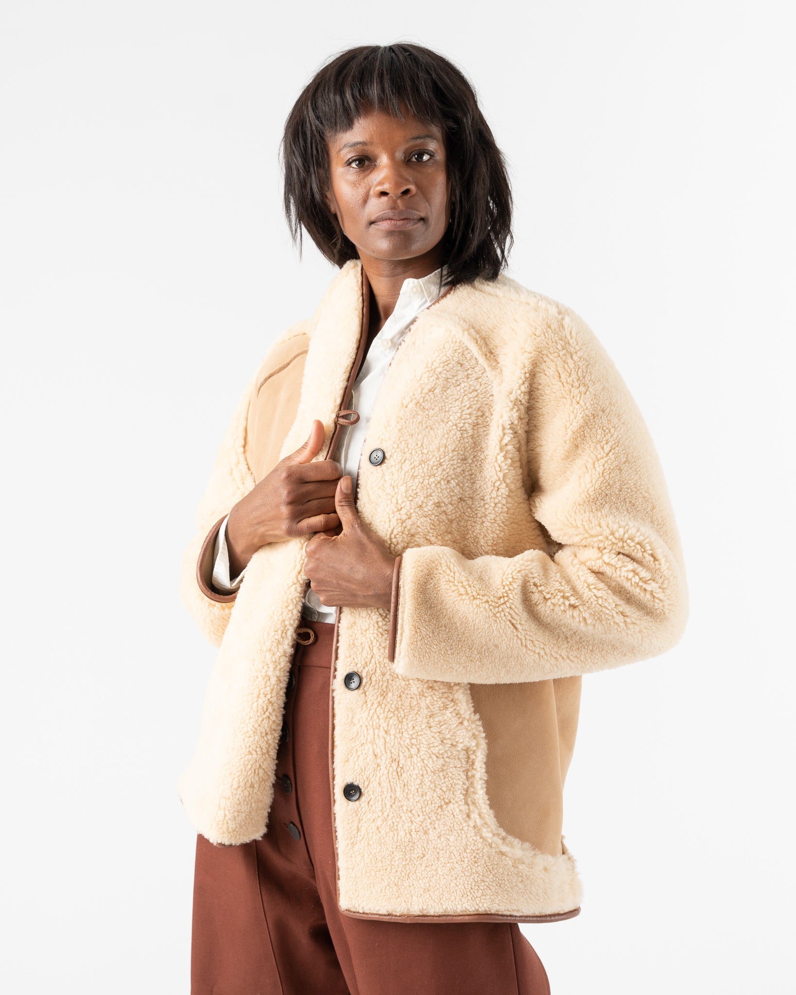Cawley Shell Sheepskin Jacket in Honey Curated at Jake and Jones a ...
